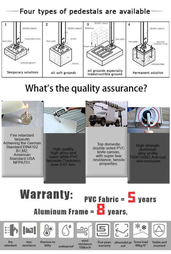 Aluminum AL 6061-T6 Material Waterproof Tents | Liansheng Aluminum Industry